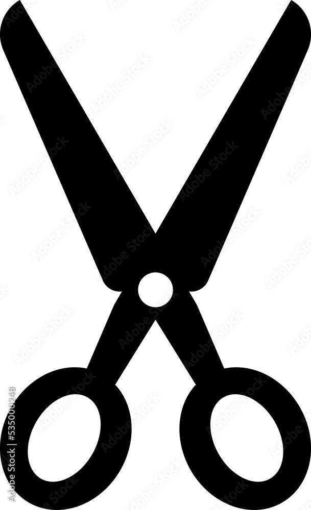 Scissors symbol, pictogram, hairdresser icon, transparent backgrounds ...