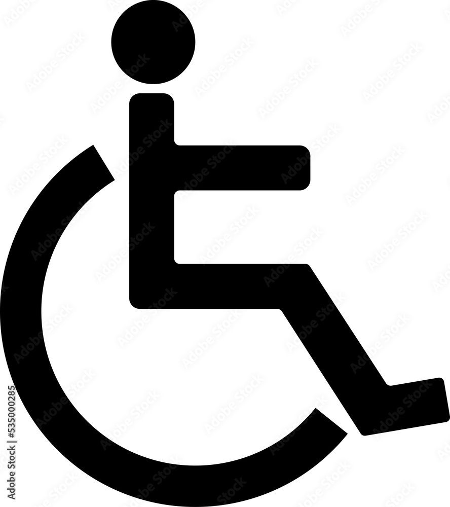 Wheelchair symbol, medical icon, pictogram, transparent backgrounds ...