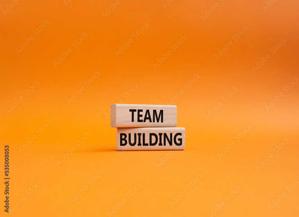 Team Building symbol. Concept word Team Building on wooden blocks ...