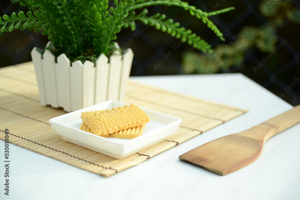 homemade eid snacks, Indonesian traditional cookies isolated on white ...