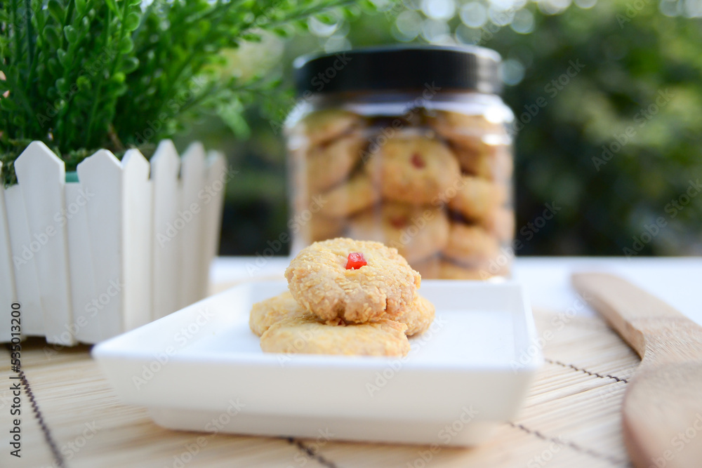 Homemade cookies call Kuih Samperit in Malay, is a traditional ...