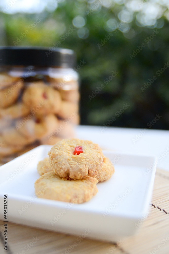 Homemade cookies call Kuih Samperit in Malay, is a traditional ...