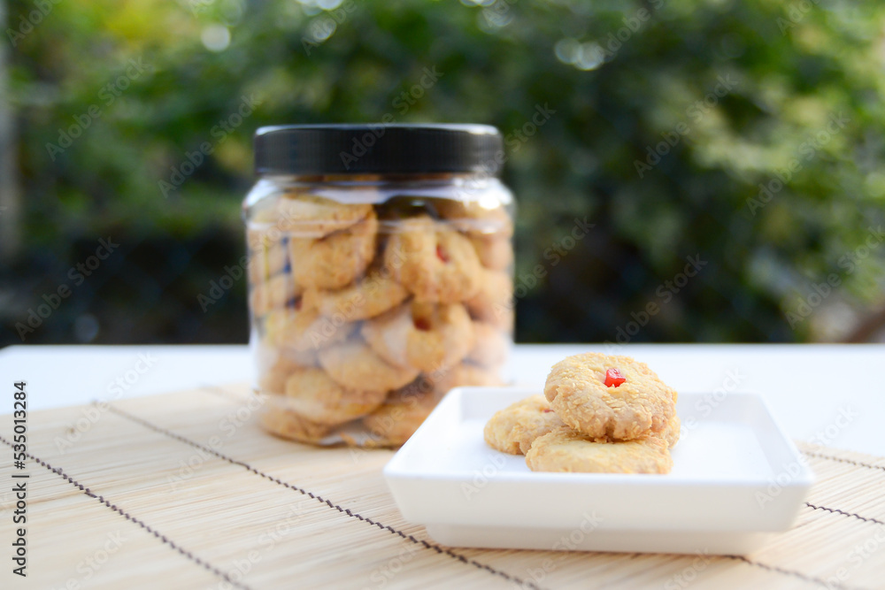 Homemade cookies call Kuih Samperit in Malay, is a traditional ...
