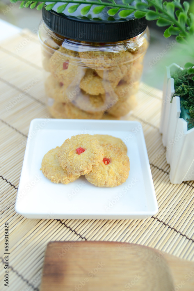 Homemade cookies call Kuih Samperit in Malay, is a traditional ...