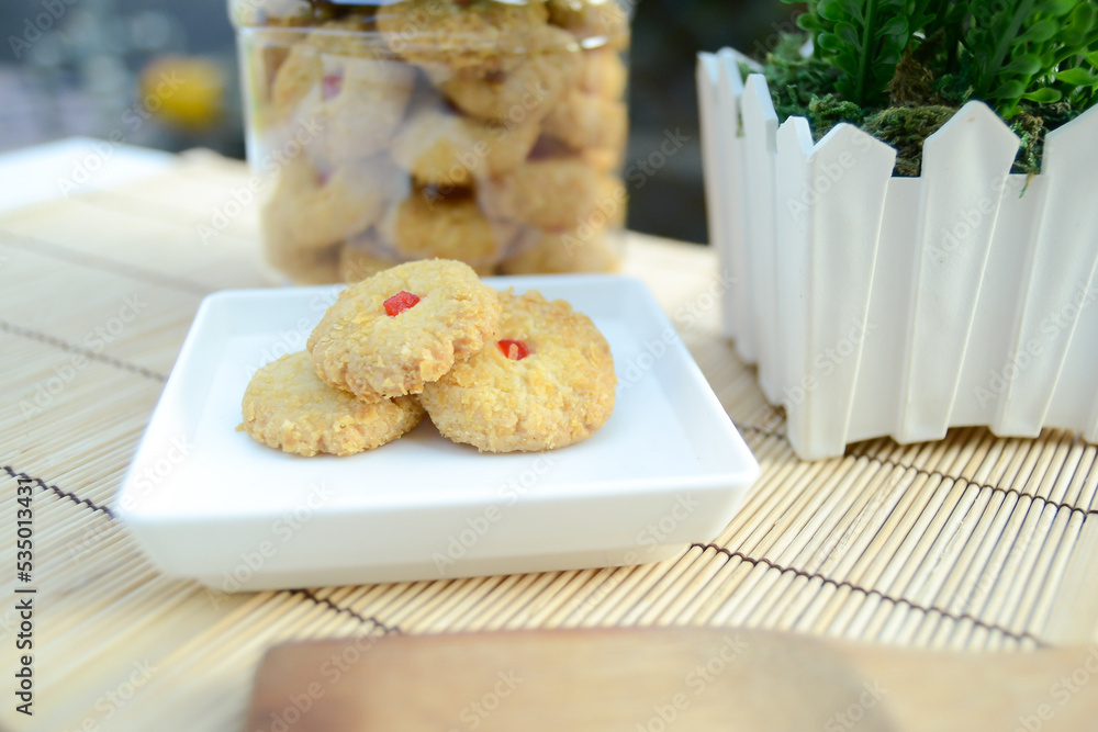 Homemade cookies call Kuih Samperit in Malay, is a traditional ...