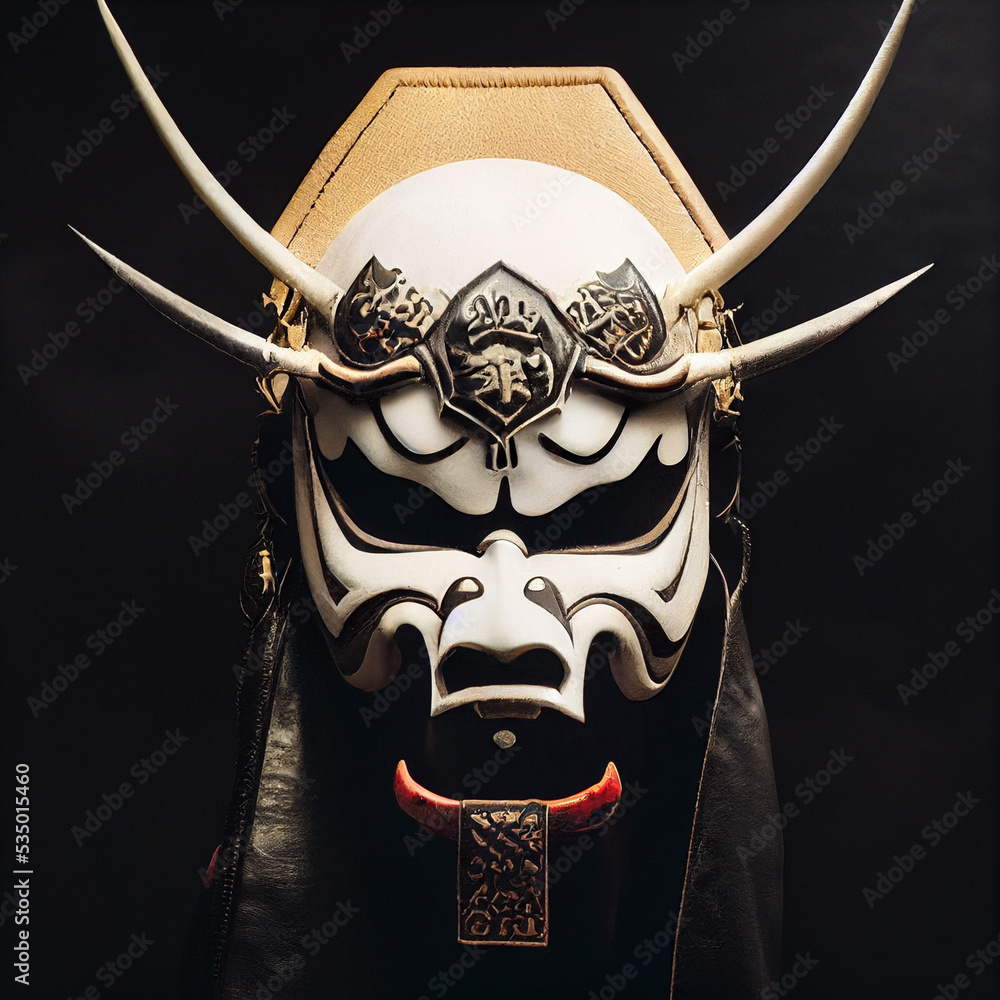 Oni Samurai Mask. Japanese Bushido Art. Oni are yōkai, supernatural ...