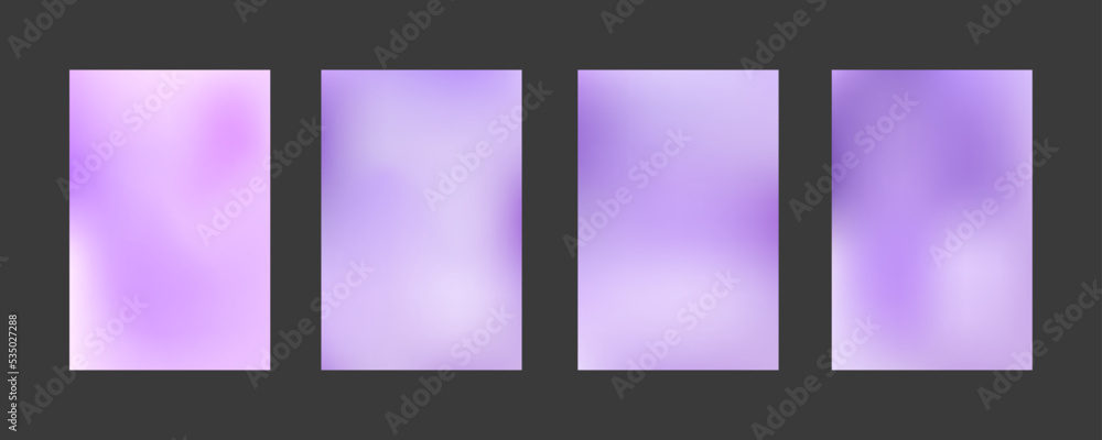 Soft Purple Gradient Background Collection Set For Poster Flyer Card ...