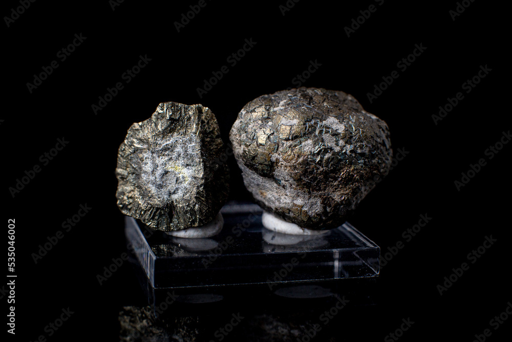 The mineral pyrite or iron pyrite, also known as fool's gold, is an ...