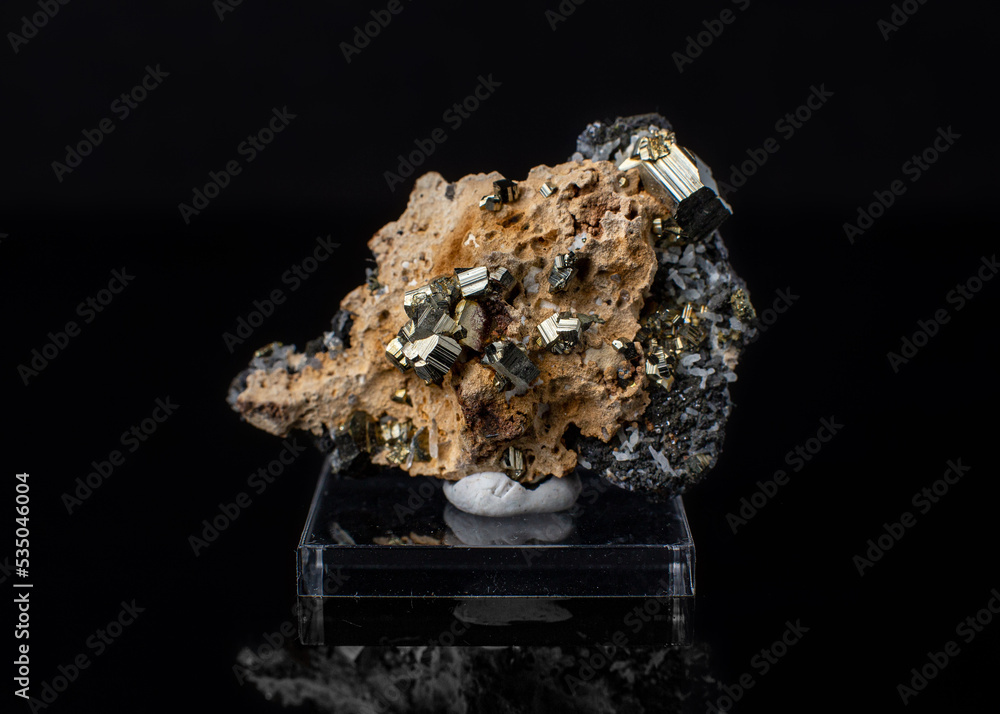 The mineral pyrite or iron pyrite, also known as fool's gold, is an ...