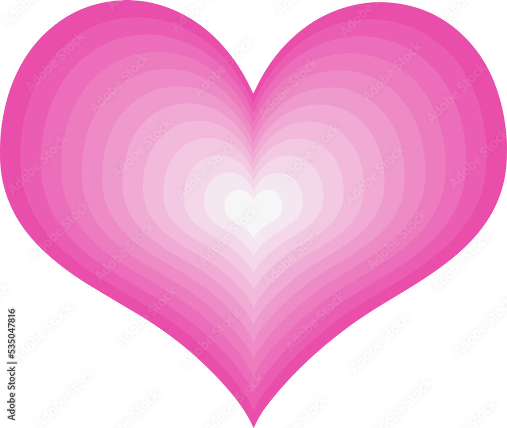 Gradient pink heart shape. Isolated png illustration, transparent ...
