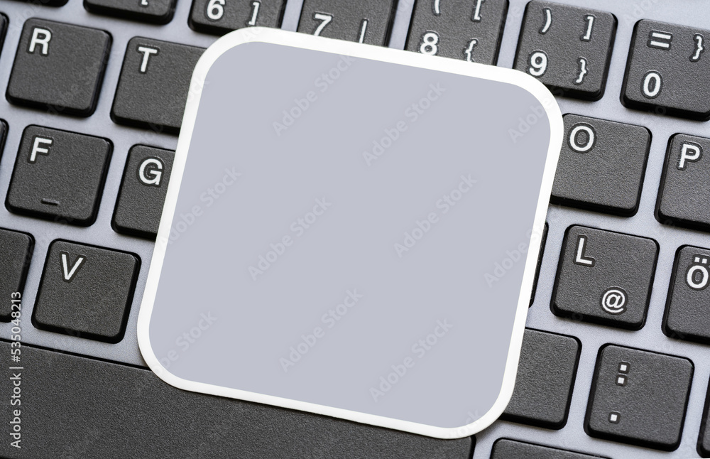 Simple empty blank grey square commercial logo placeholder card, gray ...