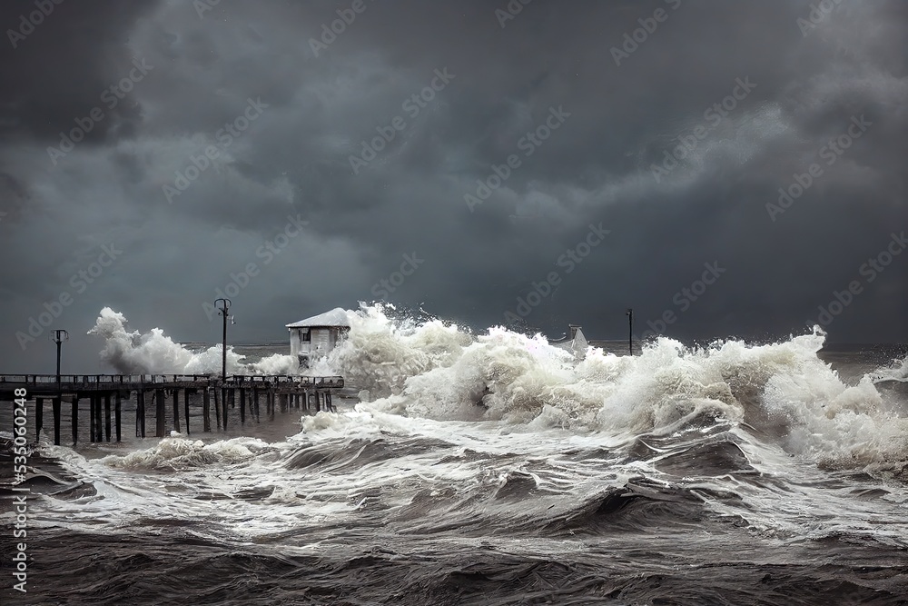 Fort Myers city streets destroyed by Hurricane, huge waves, flood ...