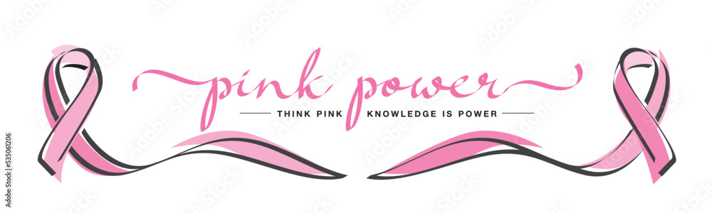 Pink power think pink knowledge is power breast cancer awareness month ...