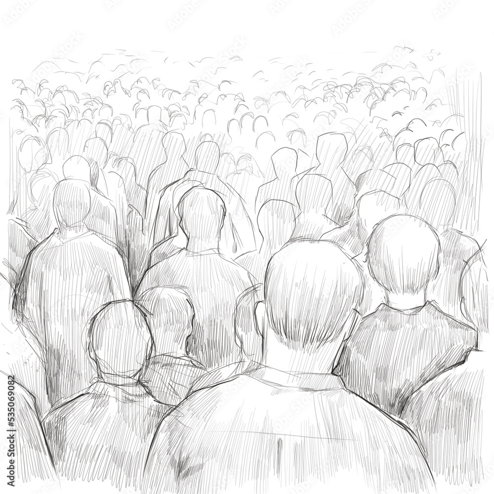 Companions of prophet Muhammad. large groups of Muslims. Charcoal ...