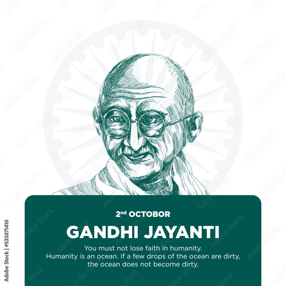 Holiday, India, Mahatma Gandhi's birthday, October 2, illustration of ... Holiday, India, Mahatma Gandhi's birthday, October 2, illustration of ...