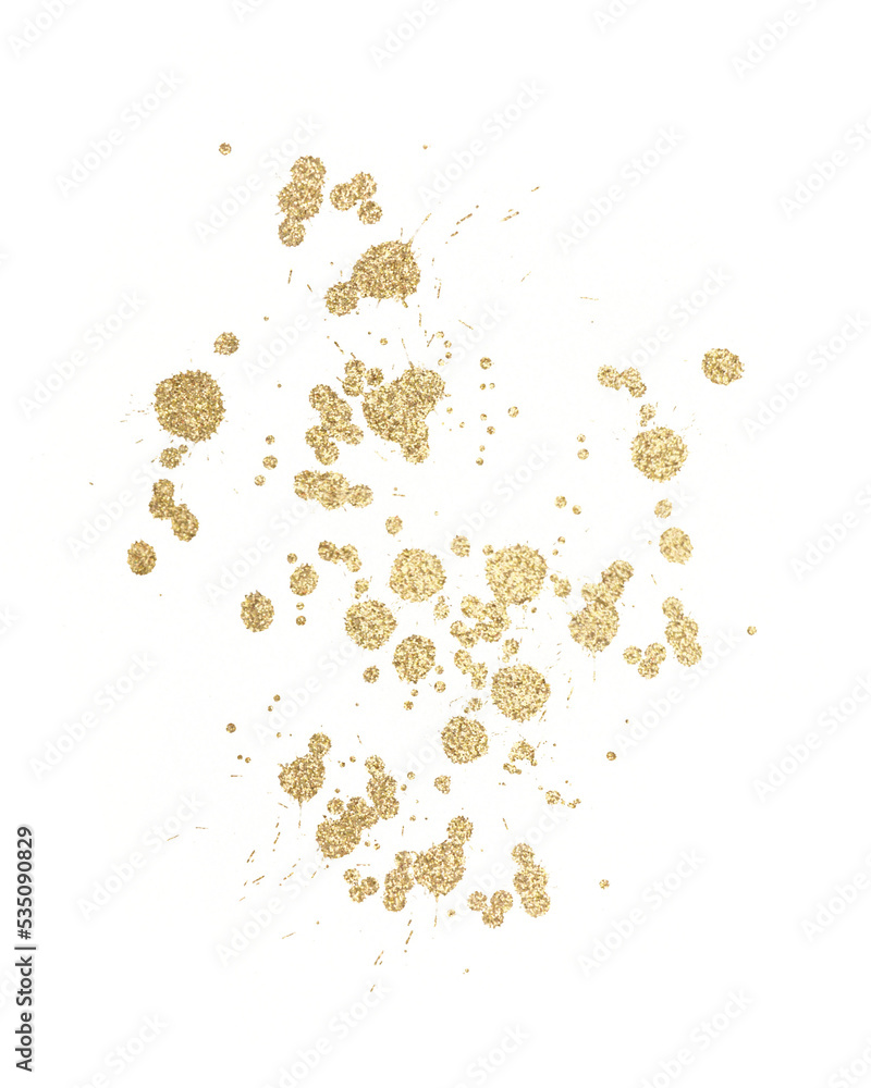 Gold splatter, isolated png transparent background graphic element ...