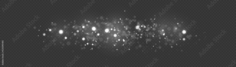 Blur white sparks and glitter special light effect. Fine, shiny bokeh ...