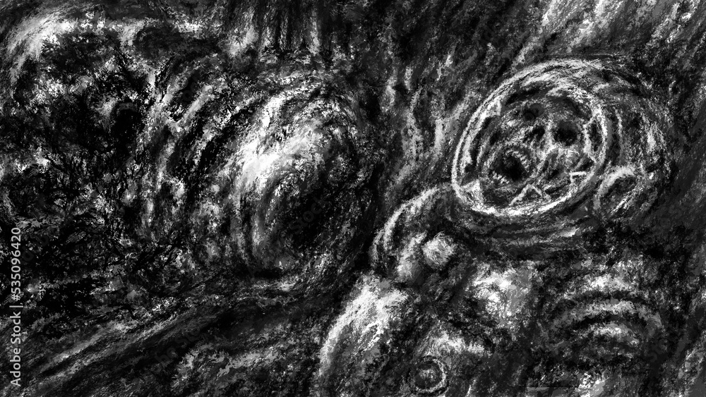 Crashed spaceship on unknown planet. Dead astronaut in broken spacesuit ...