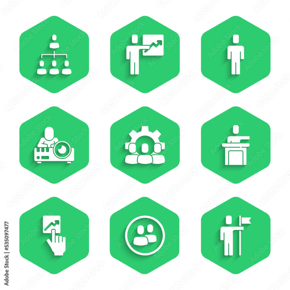 Set Project team base, Team leader, Speaker, Media projector, Head ...