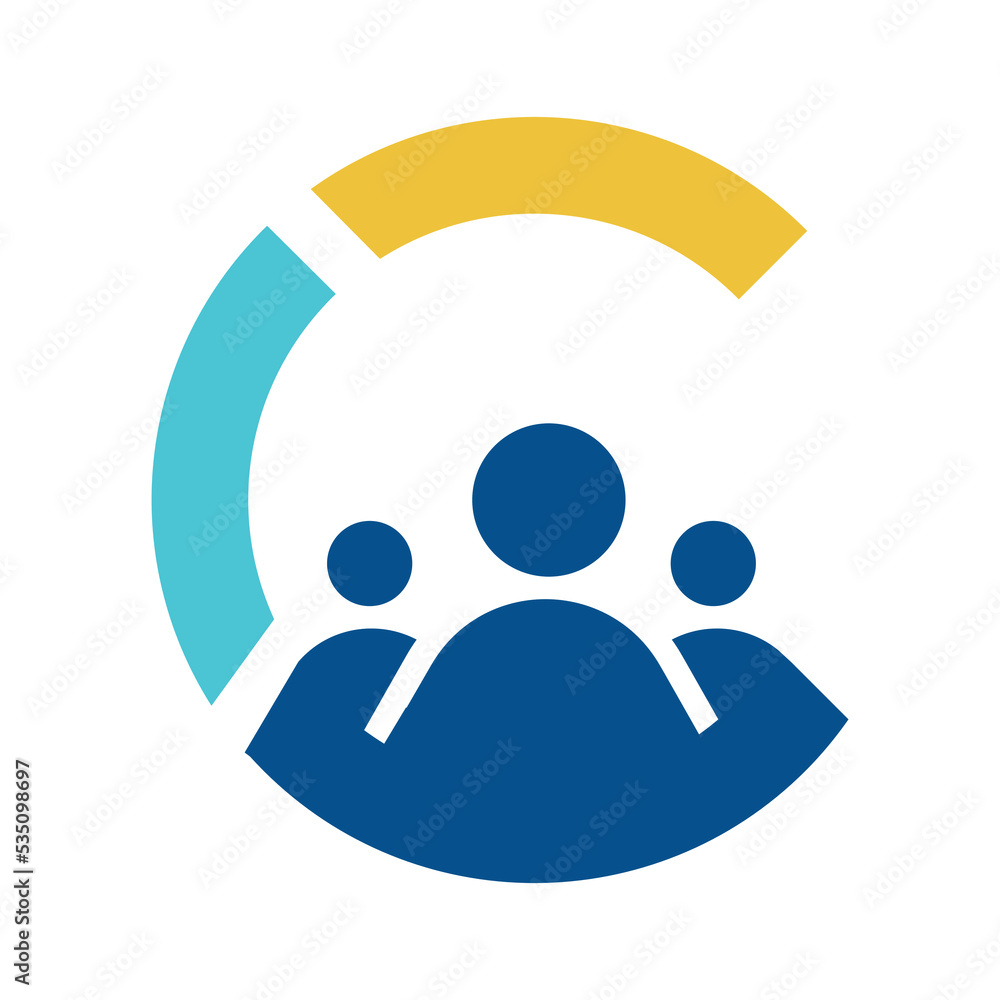 HR logo design with letter C. People logo design for recruitment Stock ...