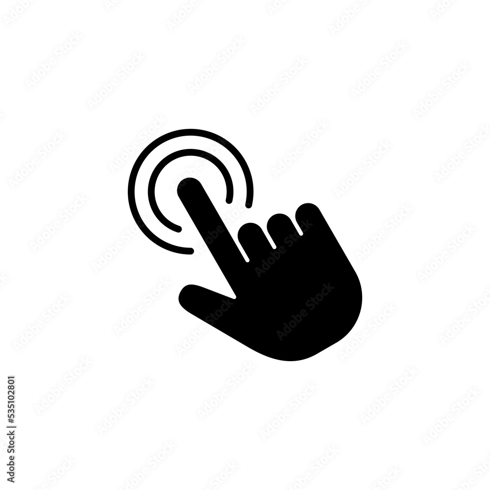 Hand click icon vector for web and mobile app. pointer sign and symbol ...
