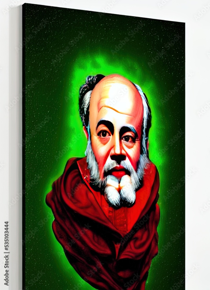 Galileo Galilei caricature portrait, highly detailed, masterpiece art ...