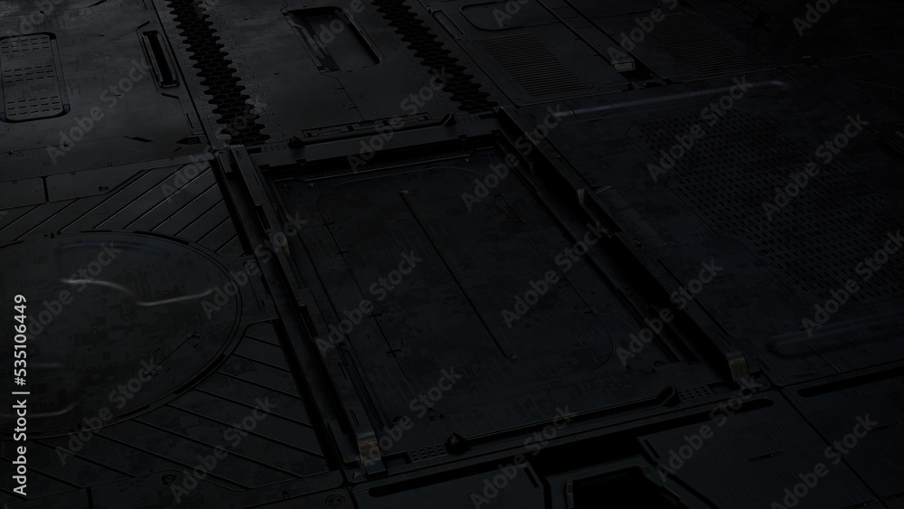 Black, Tech Wallpaper with Futuristic 3D Panels. Dark, Sci-Fi style. 3D ...