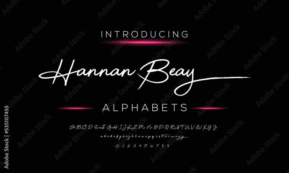 Hand drawn calligraphic vector mono line font. Distress signature ...