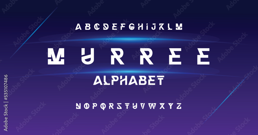 MURREE Abstract modern urban alphabet fonts. Typography sport, simple ...