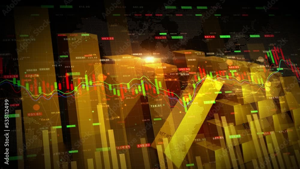 Gold with graph chart stock exchange gold investment, Global finance ...