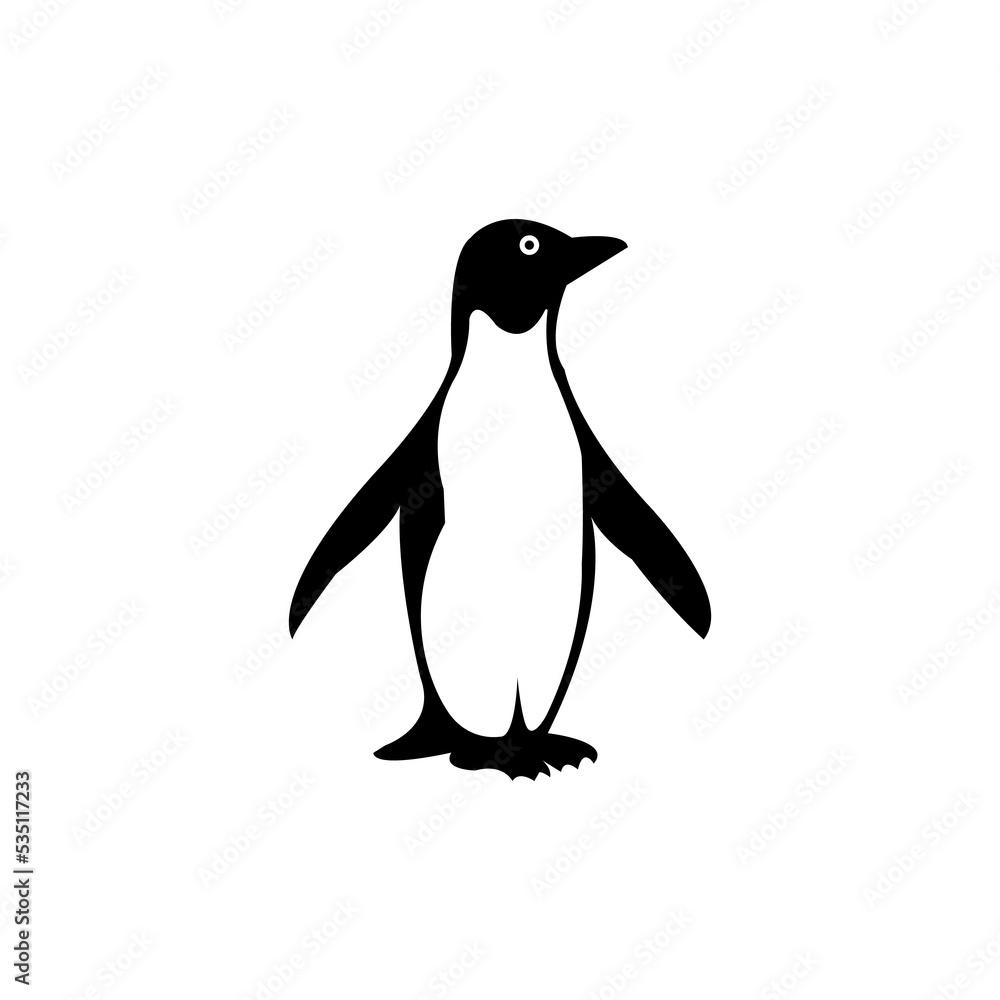 Penguin icon vector, filled flat sign, solid pictogram isolated on ...