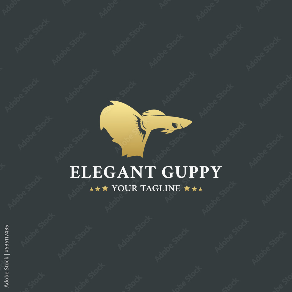 Elegant Guppy Fish Logo Vector or Simple Guppy Fish Logo Vector ... Elegant Guppy Fish Logo Vector or Simple Guppy Fish Logo Vector ...