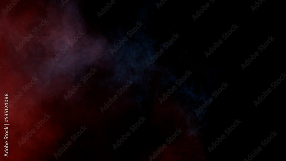 Scene glowing red green smoke. Atmospheric smoke, abstract color ...