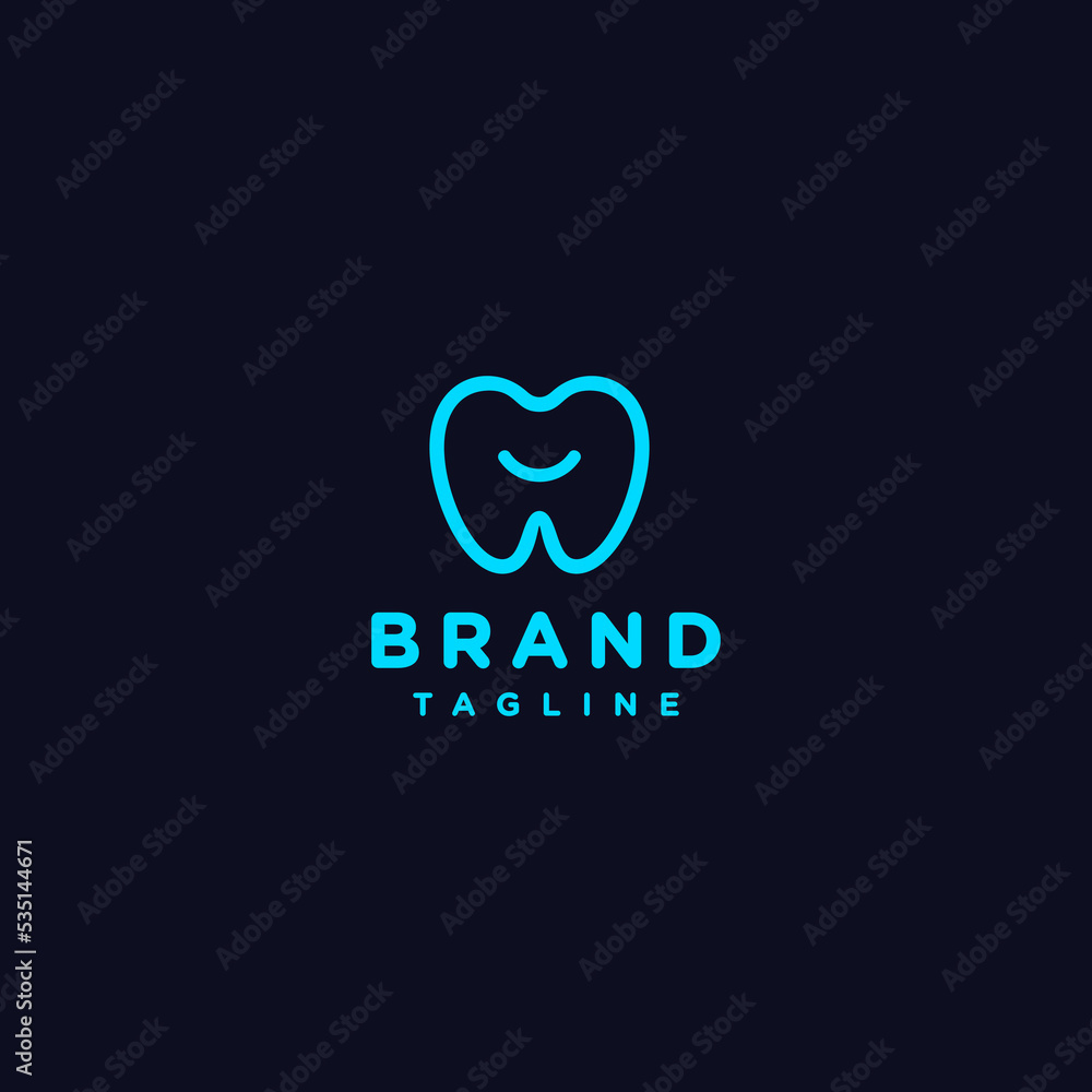 Tooth Icon With Smile Symbol Inside Logo Design. Smile Symbol On Teeth ...