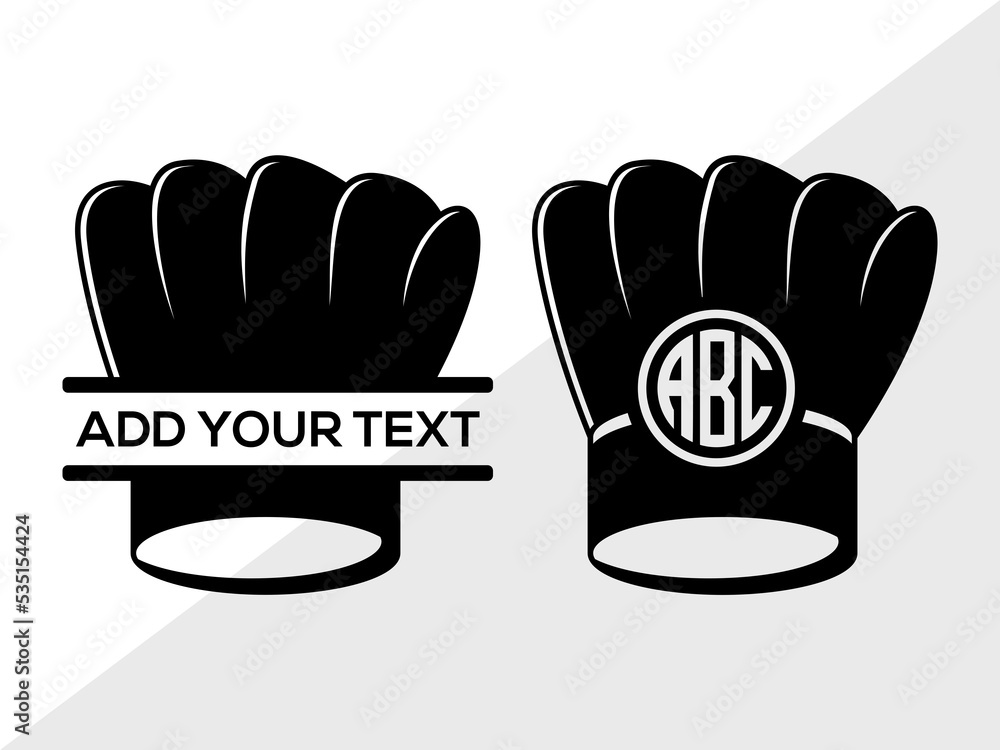 Chef Hat Monogram SVG, Chef Hat Monogram Svg, Cook Hat Svg, Chef Cap ...