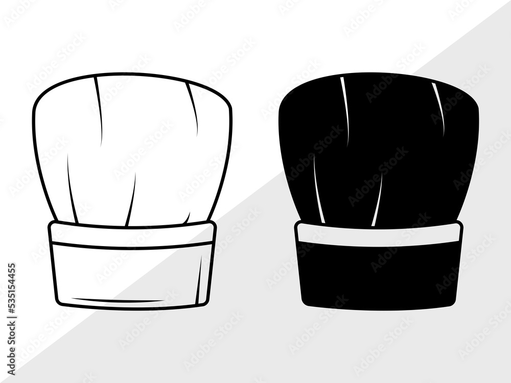 Chef Hat SVG, Chef Hat Silhouette, Cook Hat Svg, Chef Cap Svg, Koki Hat ...
