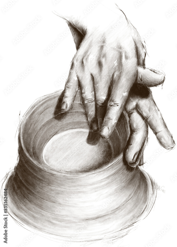 Illustration Of Clay And Potter