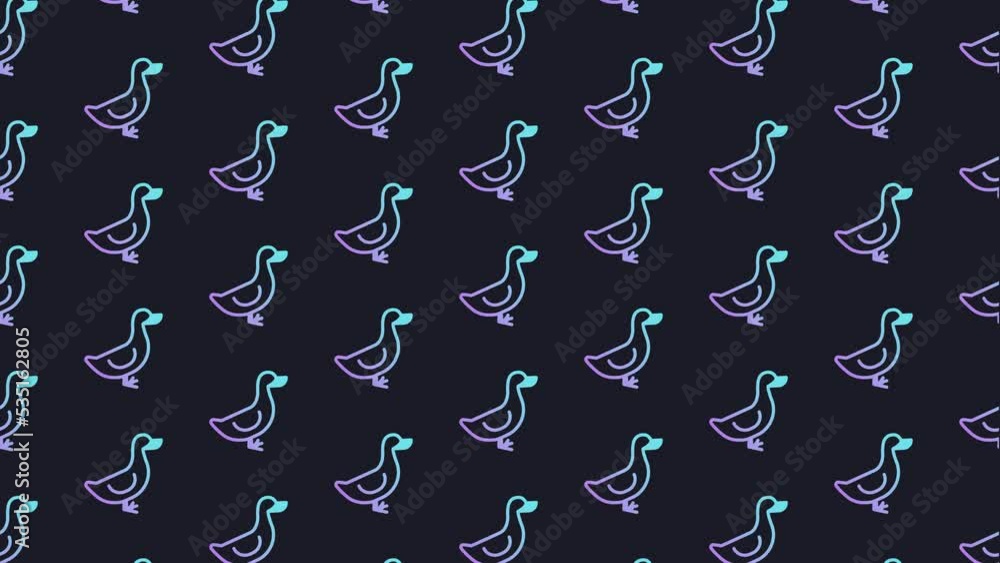 Duck Dark Blue Animated Loop Background 4K Stock Video | Adobe Stock