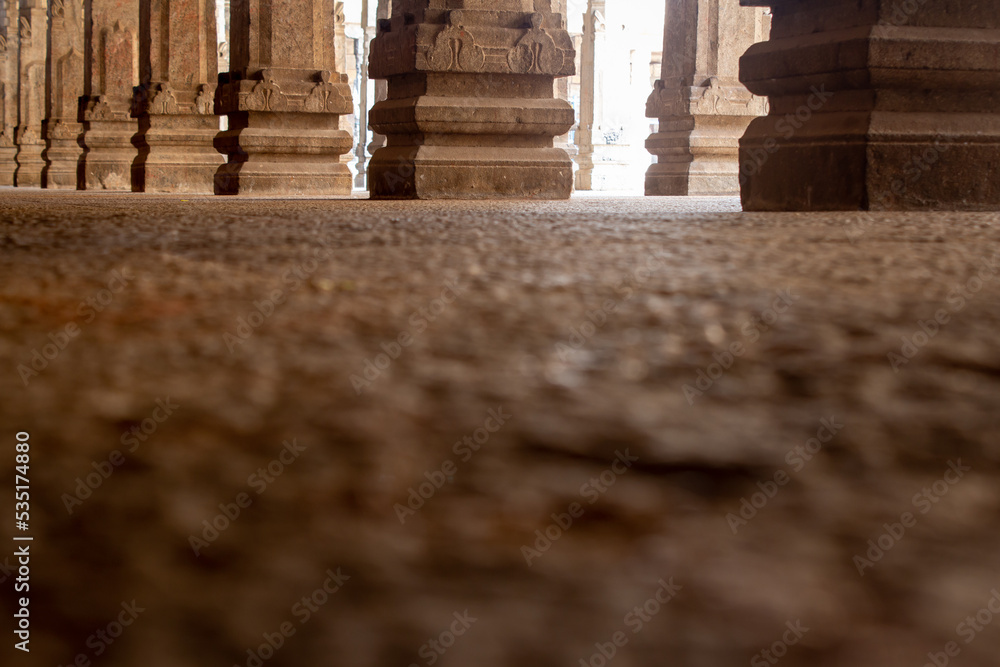 Beautiful pillars in the hindu temple dedicated to lord shiva ...