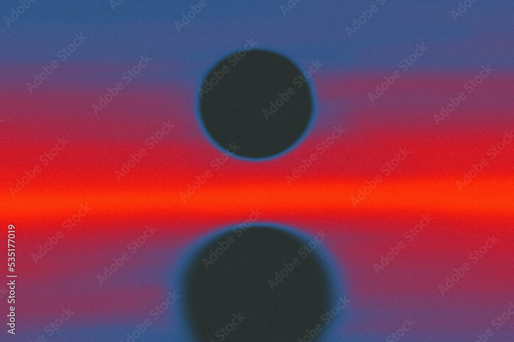 Abstract Eclipse Retro Vibrant Gradient Background With Thermal Heatmap Effect And Grain