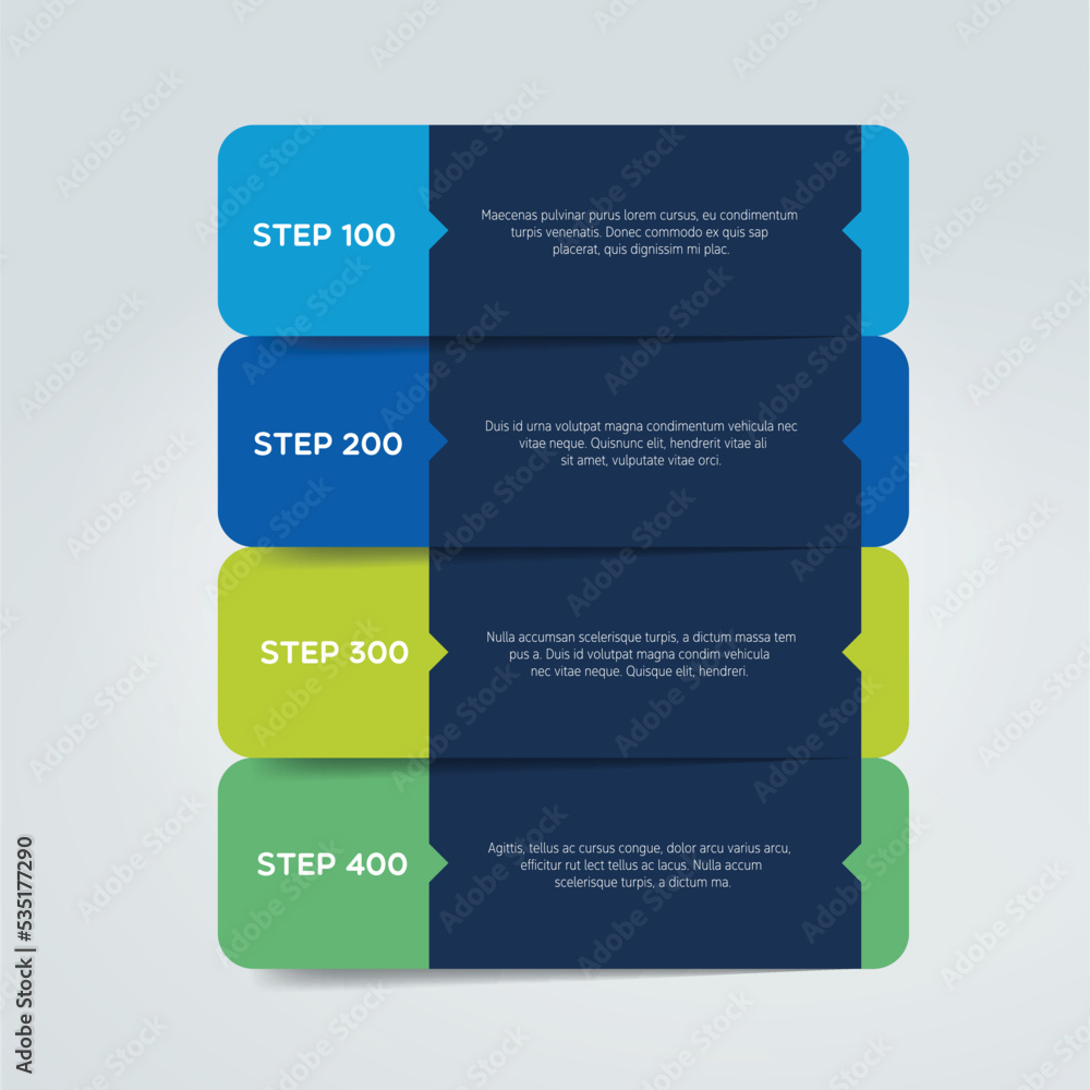 Table, schedule design template with 4 row. Vector banner. Stock Vector ...