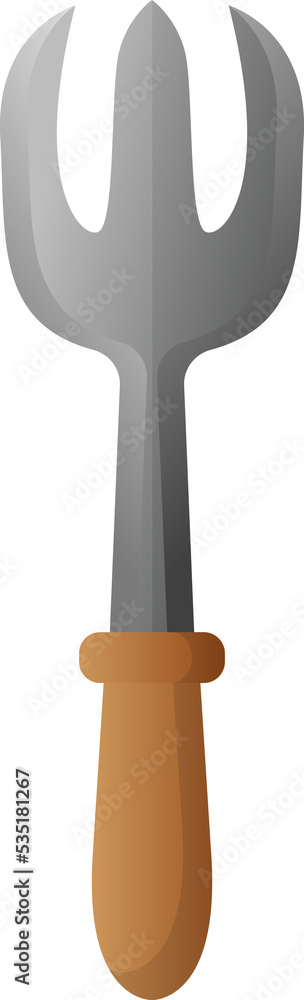 cute fork cartoon illustration isolated object Stock Illustration ...