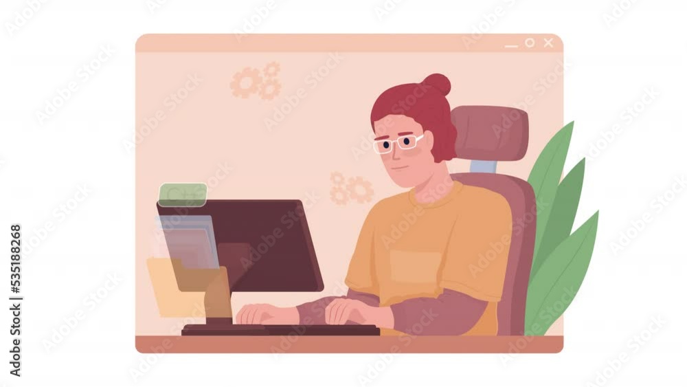 Animated isolated study C plus plus. Difficult programming language ...