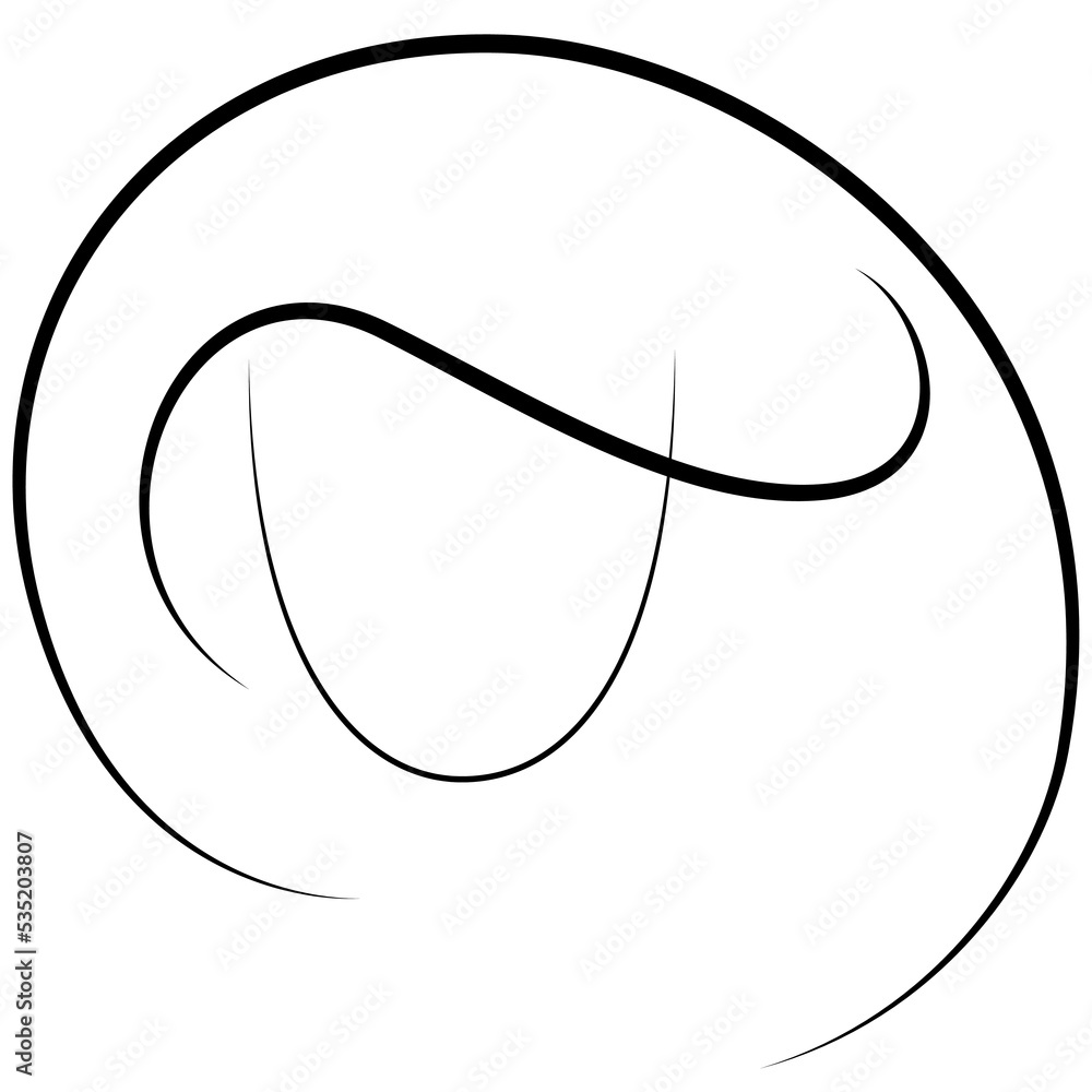 Elegant Lady Face Logo Design Schematic Representation Of A Female Hairstyle Stock Vector