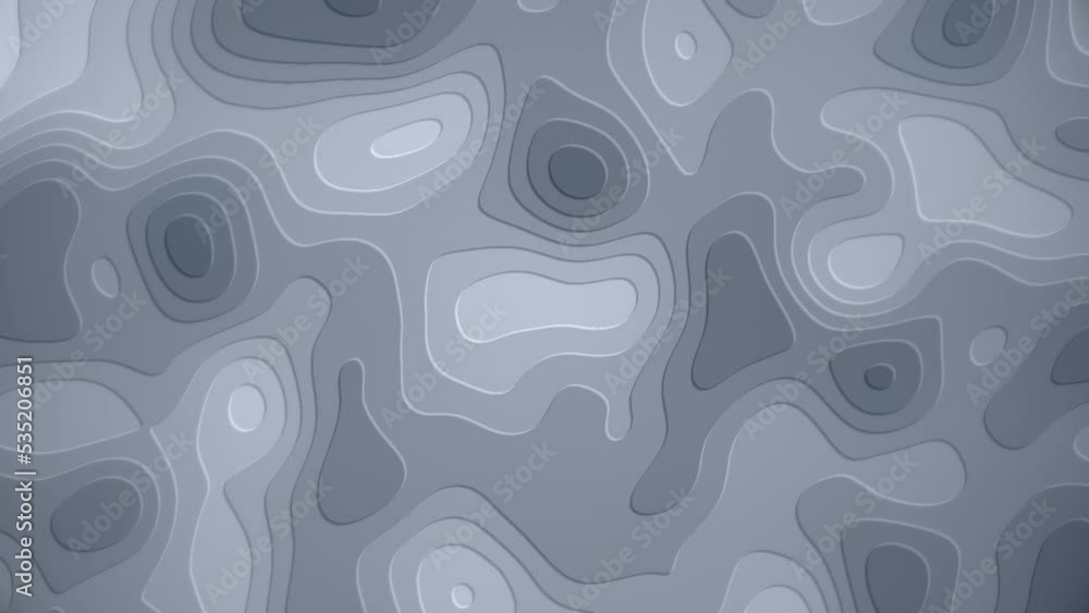 Topographical Map Styled Motion Background Animation With Gently Morphing Organic Shapes Full