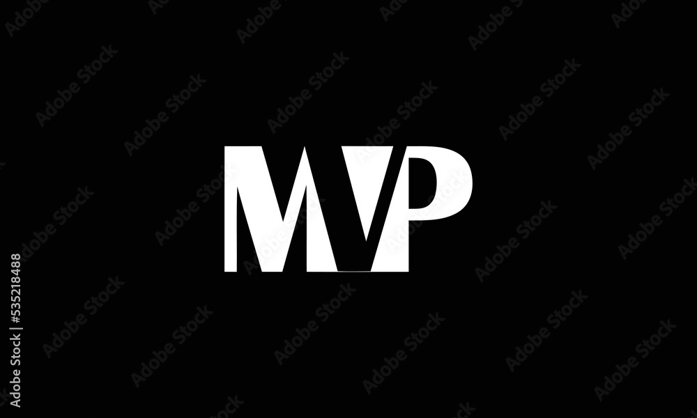 MVP letter logo design with white background in illustrator, vector ...