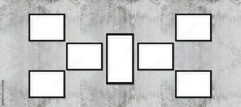 Realistic picture frame collage isolated on white background. Perfect ...