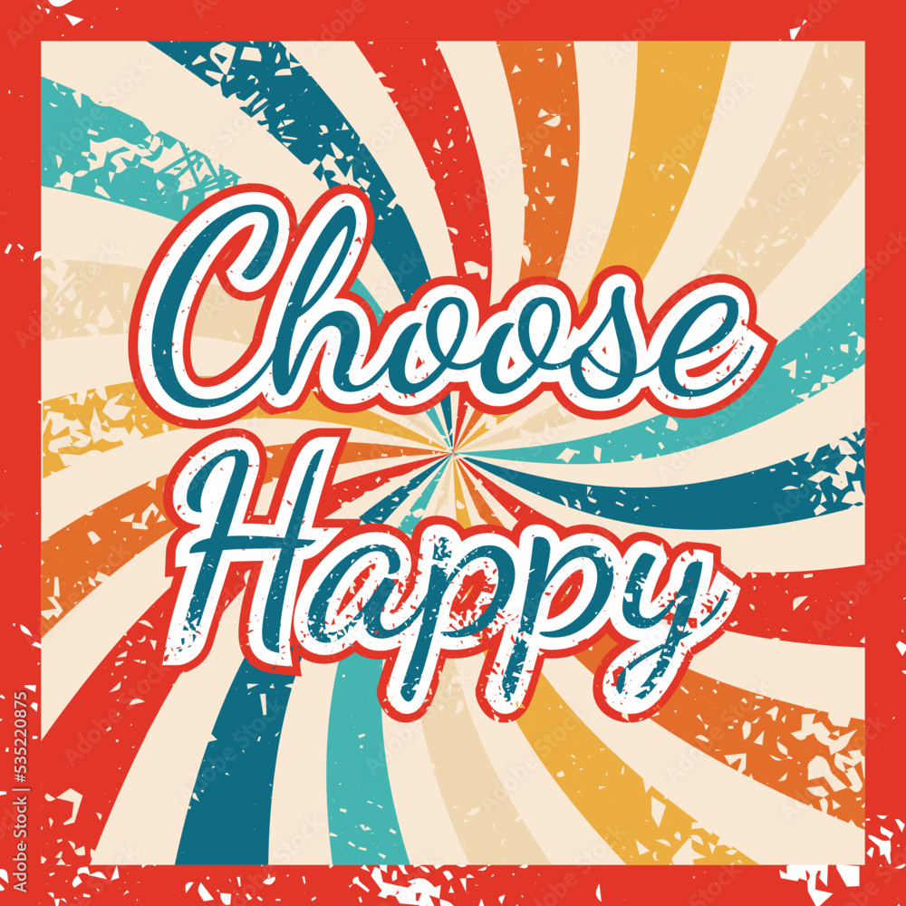 Vintage color design print for clothing retro poster in vintage colors ...