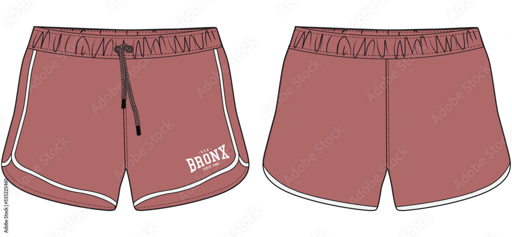 drawstring shorts womens elastic waist bermuda shorts, short sports ...