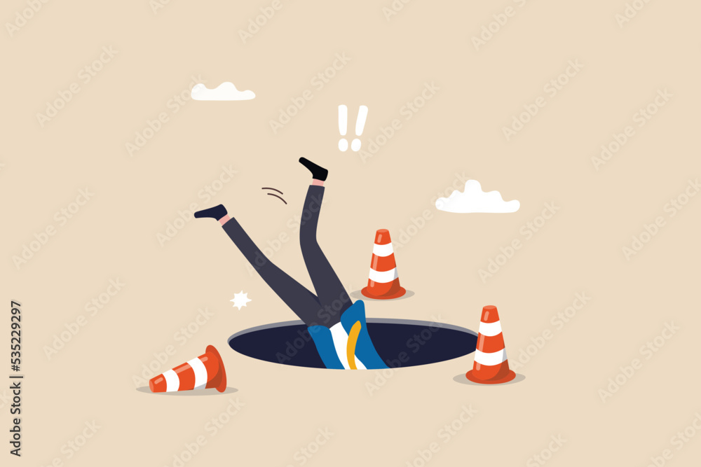 Failure or mistake causing catastrophe despair, problem or risk from crisis or recession, danger ...